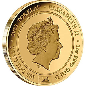 2022 DE Modern Commemorative PowerCoin Diana The People Princess 1 Oz Gold Coin 100$ Tokelau 2022 Proof