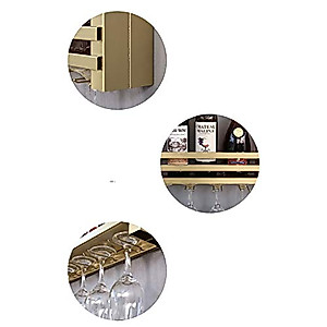 PIBM Stylish Simplicity Wine Shelf European Wrought Iron Wine Rack, Wall Hanging Wine Rack, Creative Restaurant Decoration Wine Cabinet, Black , 100CM