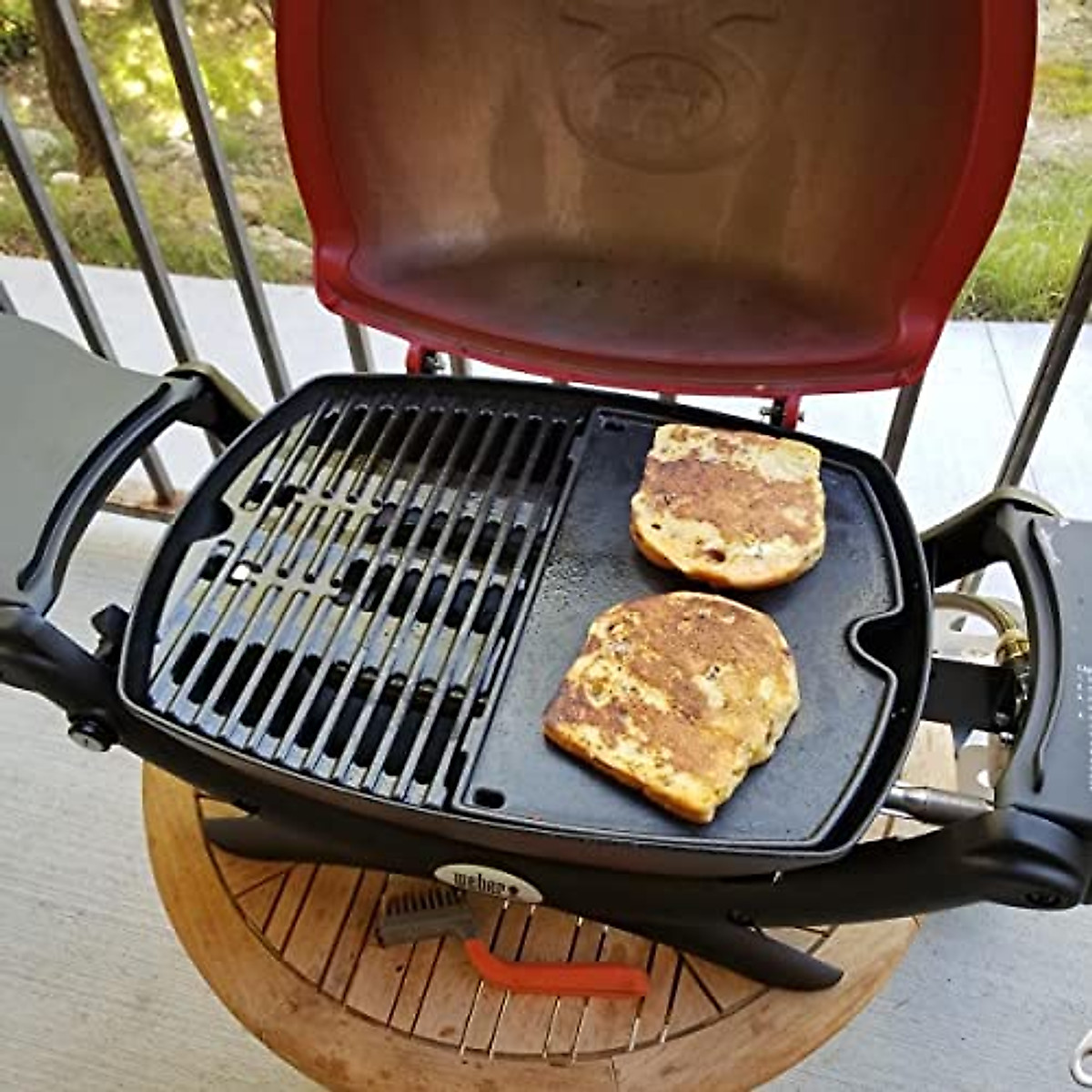 6558 Cast Iron Cooking Griddle for Weber Q100 Q120 Q140 Q1000 Q1200 Q1400 Series Gas Grills，6558 Grill Cooking Griddle Parts 12.6 x 8.6 Inches