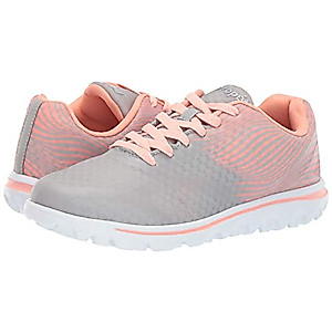 Propét Women's Bailey Shoe, Grey/Peach, 06 D US