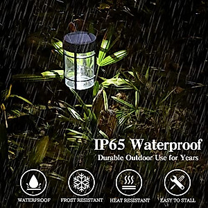 HFVLITE 8-Pack Solar Pathway Lights, RGB Color Changing+Daylight LED Solar Lights Outdoor Landscape Lights, IP65 Waterproof Garden Decor Light for Path Walkway Driveway Patio Yard Lawn