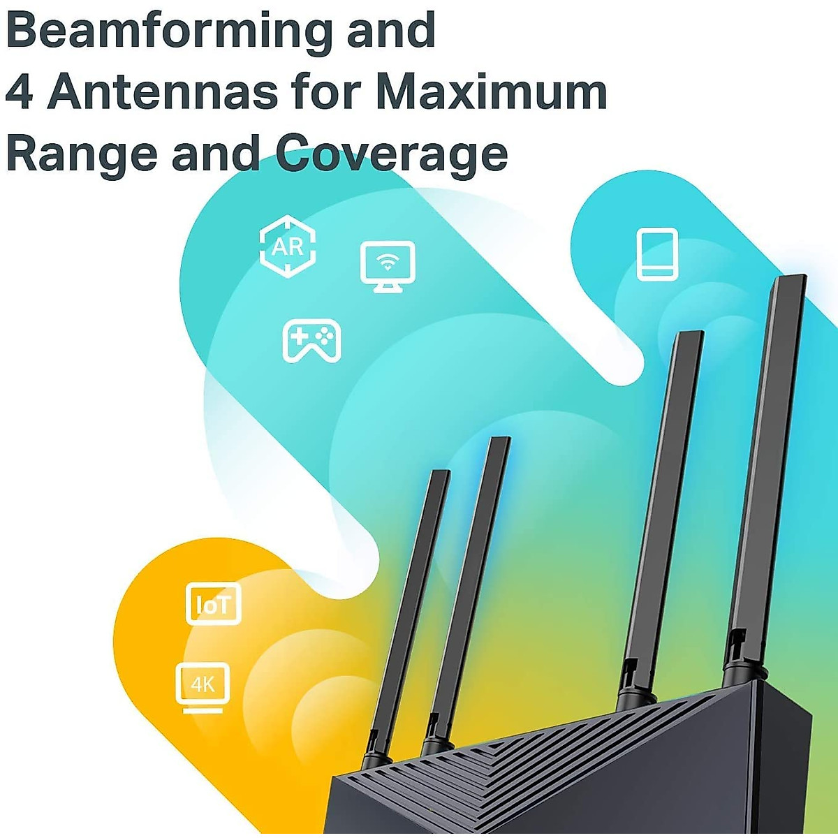 TP-Link AX1500 Smart WiFi 6 Router (Archer AX10) – 802.11ax Router, 4 Gigabit LAN Ports, Dual Band AX Router,Beamforming,OFDMA, MU-MIMO, Parental Controls, Works with Alexa