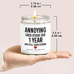Younift Candle, 1 Year Anniversary, Gifts for Him, Girlfriend, Boyfriend, Her, First Anniversary, Gifts for Husband, Wife, 1 Year Wedding Anniversary, Gifts for Couple, 1st Year Paper Anniversary