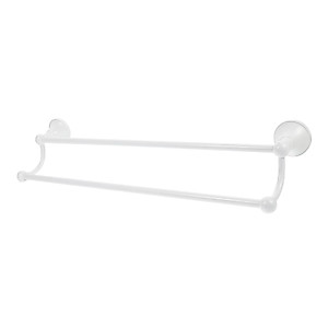 IMIKEYA 1 Pc Double Bar Towel Rack White to Rotate Hanging Rod Brass Household