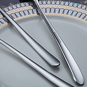 Long Handle Spoon, Coffee Stirrers, Premium Stainless Steel Coffee Spoons, Ice Tea Spoons, Ice Cream Spoon, Cocktail Stirring Spoons, Tea Spoons, Set of 6 (Silver)