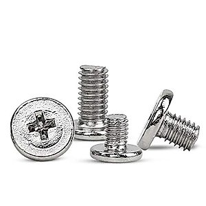 100pcs M1.4 M2 Big Flat Head Screws Cross Thin Headed Screw for Laptop for Computer Mobile Phone Bolt Nickel Plated 2mm-6mm L - (M1.4x3.5m) SCRW-169499