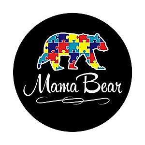 Autism Awareness Puzzle Mama Bear PopSockets PopGrip: Swappable Grip for Phones & Tablets