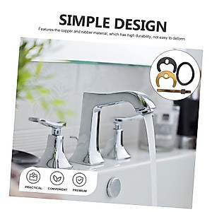 Veemoon 1 Set Horseshoe Mounting Accessories Fixing Bracket Sink Holder Tap Fixing Tool Wash Basin Tap Fixing Fitting Locknuts Kitchen Antiloosing Nut Washers Anti-Loose Faucet Copper