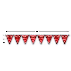 Bandana Pennant Banner Party Accessory (1 count) (1/Pkg)