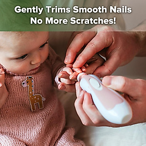 haakaa Baby Nail Trimmer Electric Baby Nail Clippers Kit for Newborn, Toddler or Adults Fingernails and Toenails Care, Baby Nail Care Set & Extra 4 Replacement Pads Combo