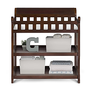 Delta Children Eclipse Changing Table with Changing Pad, Black Cherry