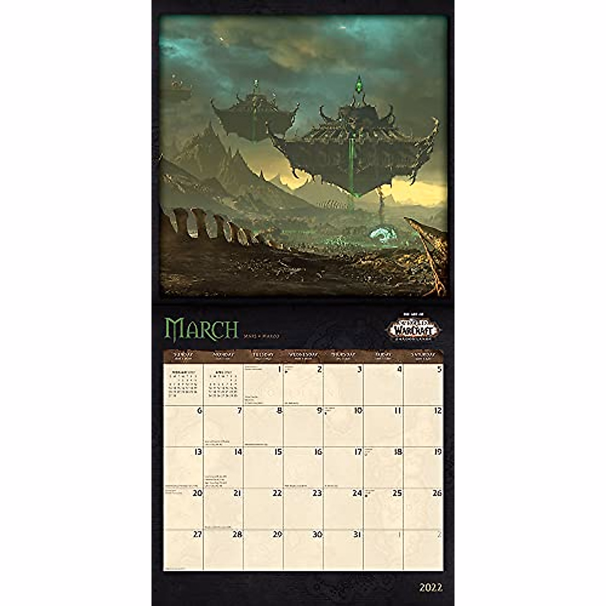 World of Warcraft 2022 12 x 12 Inch Monthly Square Wall Calendar, Video Game Blizzard Entertainment WoW