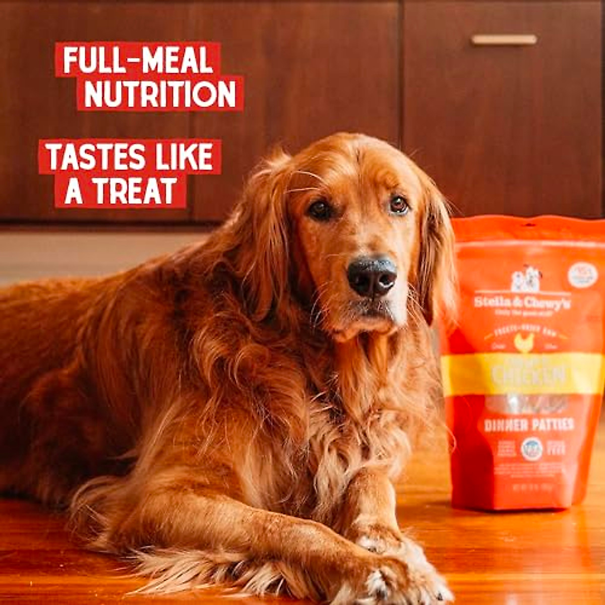 Stella & Chewy's Freeze Dried Raw Dinner Patties – Grain Free Dog Food, Protein Rich Chewy’s Chicken Recipe – 14 oz Bag