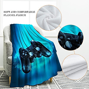 Jekeno Boys Gamer Gifts Throw Blanket, Game Theme Blanket for Kids Teens Men Brothers, Gaming Toy Room Decor Gifts for Age 2 3 4 5 6 7 8 9 10 Year Old Girl Boy