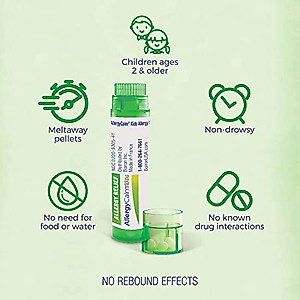 Boiron AllergyCalm Kids Pellets for Relief from Allergy and Hay Fever Symptoms of Sneezing, Runny Nose, and Itchy Eyes or Throat - 240 Count