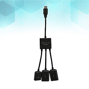 Hemobllo 3 USB Hub Adapter Multi Charging Cable Reader Hub Type c Hub USB Data Hub USB Hub Charger USB Hub for Laptop USB Hubs Ethernet Hub OTG Host Cable Electronic Equipment Multifunction