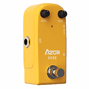 AZOR Pedal Power Adapter with Vintage Fuzz Guitar Effect Pedal with True Bypass Mini Pedal