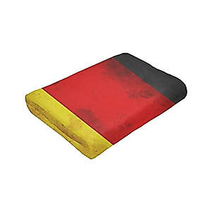 Gffdrings German Flag Fleece Blanket Bed Linen Sofa Blankets Throw Size 50"X40" for Yoga Mats