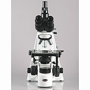 AmScope T690C-8M Digital Trinocular Compound Microscope, 40X-2500X Magnification, WH10x and WH25x Super-Widefield Eyepieces, Infinity Objectives, Brightfield, Kohler Condenser, Double-Layer Mechanical Stage, Includes 8MP Camera with Reduction Lens and Sof