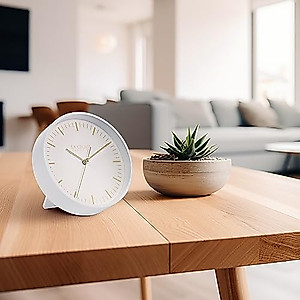 La Crosse Clock 404-3715 6-inch Etta Metal Wall/Table Silent Quartz Clock