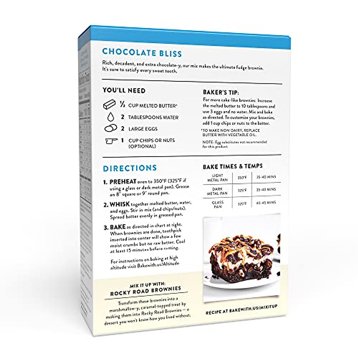 King Arthur, Gluten Free Fudge Brownie Mix, Certified Gluten-Free, Non-GMO Project Verified, Certified Kosher, 17 Ounces
