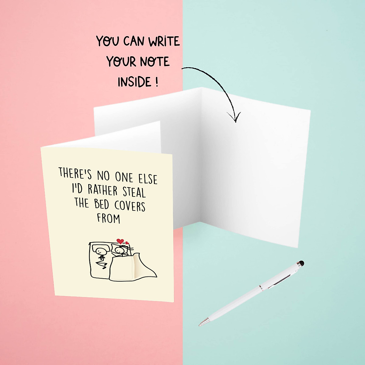 Cheerin Funny Greeting Card with Envelope - Anniversary Card - Romantic Birthday Card - Hilarious Gifts for Him Her Girlfriend Boyfriend Wife Husband