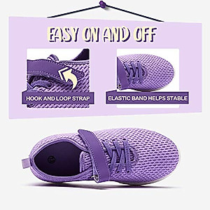 COASIS Toddler Shoes Boys Girls Sneakers, Comfortable Running Tennis Athletic Shoes for Little Kid/Big Kid Purple