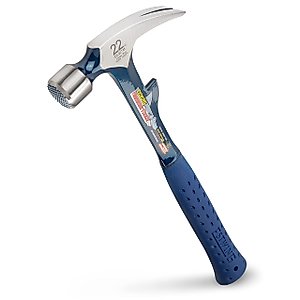 ESTWING Hammertooth Hammer - 22 oz Straight Rip Claw with Milled Face & Shock Reduction Grip - E6-22TM