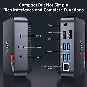 KAMRUI Mini PC,AMD Ryzen 5 3500U Windows 11 Pro Small Desktop Computers, 16GB DDR4 RAM 512GB SSD Micro Desktops, DP + HDMI 4K UHD Tiny Computer Gaming Office