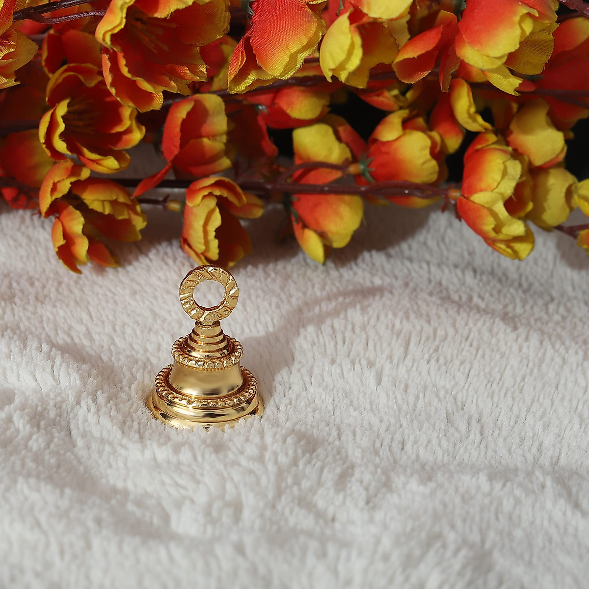 HANDTECHINDIA Set of Brass Plain 2 '' Bells Christmas Decoration Jingle Bell Sleigh Bell Jingle Bell Crafts Christmas décor Home décor Elephant décor Bells Musical Instrument Accessory. (20)