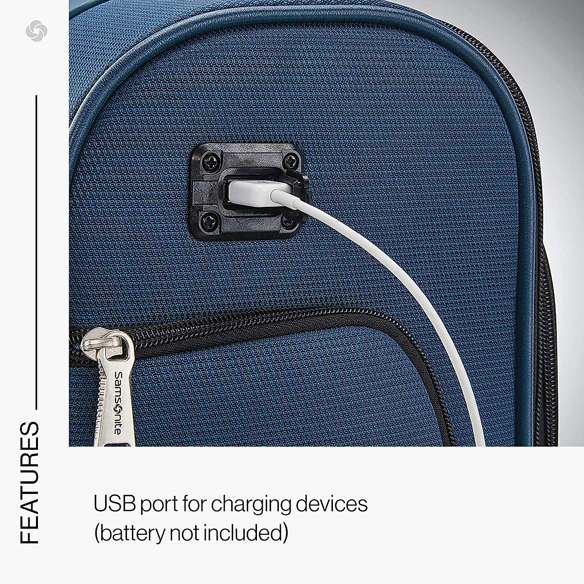 Samsonite Solyte DLX Softside Expandable Luggage with Spinner Wheels, Mediterranean Blue, Carry-On 20-Inch