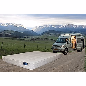 Triad Organic 7 inch RV Latex Mattress, Medium Comfort with Premium Organic Cotton and Wool Quilted Cover, Olympic Queen (66x80)