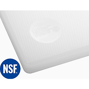 CURTA Cutting Boards for Kitchen, 24" x 18" x 0.5" White Color Coded Plastic Commercial Chopping Board Anti Slip Surface Dishwasher Safe