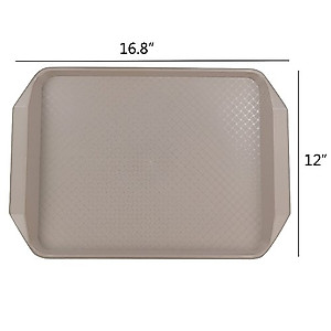 Ggbin Plastic Cafeteria Serving Trays - 12" x 16.8", Set of 4 Fast Food Serving Trays