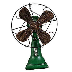Veemoon Vintage Home Decor Retro Home Decor Fan for Desk Tabletop Miniatures Fan Adornment Retro Resin Table Fan Decorative Bowls for Home Decor Creative Retro Decoration Delicate Ornament
