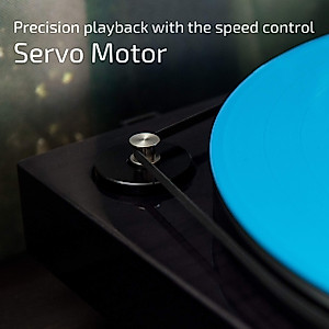 Fluance RT84 Reference High Fidelity Vinyl Turntable Record Player with Ortofon 2M Blue Cartridge, Speed Control Motor, High Mass MDF Wood Plinth, Vibration Isolation Feet - Walnut