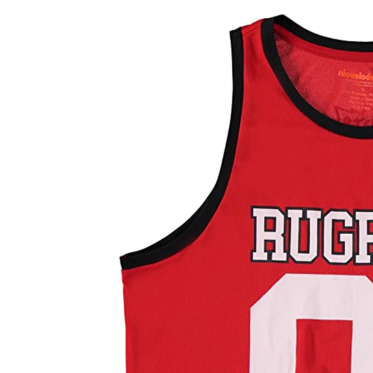 Nickelodeon Mens 90's Classic Tank - Rugrats Jersey - Reptar, Tommy, Chuckie & Phil Tanktop (Red Black, Large)