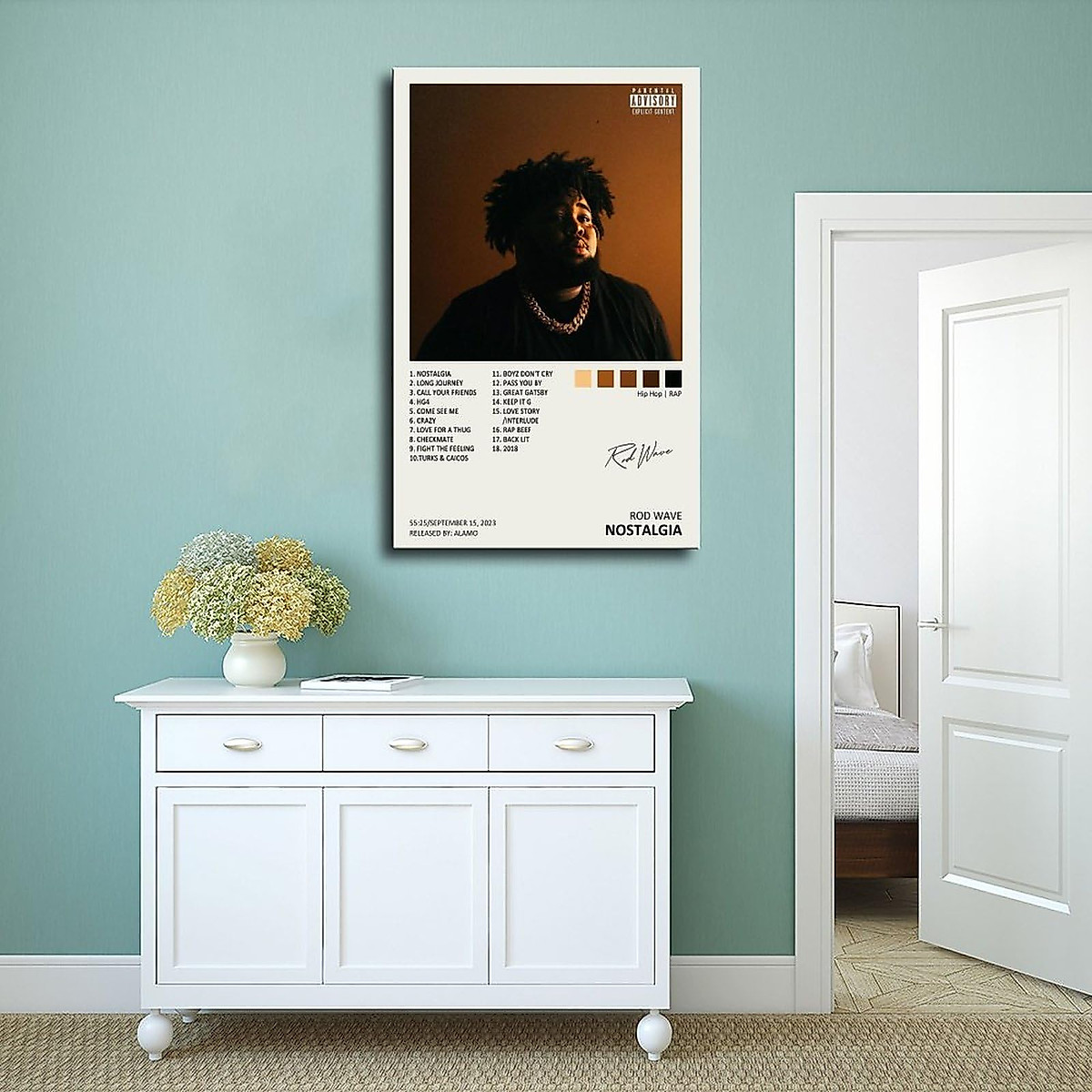 YGULC Rod Poster Wave Nostalgia Music Album Cover Signed Limited Poster Canvas Poster Wall Art Decor Print Picture Paintings for Living Room Bedroom Decoration Unframe:12x18inch(30x45cm)