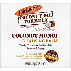 Palmer's Coconut Oil Formula, Coconut Monoi Facial Cleansing Balm and Makeup Remover, 2.25 Ounces