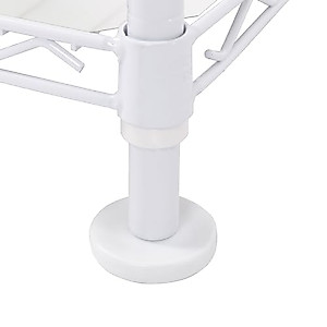 Seville Classics Closet Garment Organizer with Metal Hanging Rod Wardrobe Storage System, w/ Steel Shelves for Clothes, Shirts, Jackets, Coats, Blankets, Shoes, White, Expandable Rack