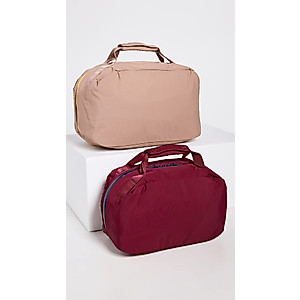 adidas by Stella McCartney Women's Wash Kit Travel Bag Set, Burg/Mys Blue/Camel/Yel, One Size