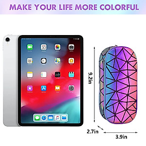 Qbily Large Capacity Pencil Case,Light Pencil Case Pouch Office School College Organizer Storage, High-Capacity Gel Pen Marker Pencil Pen Stationery Case,Purple,Small