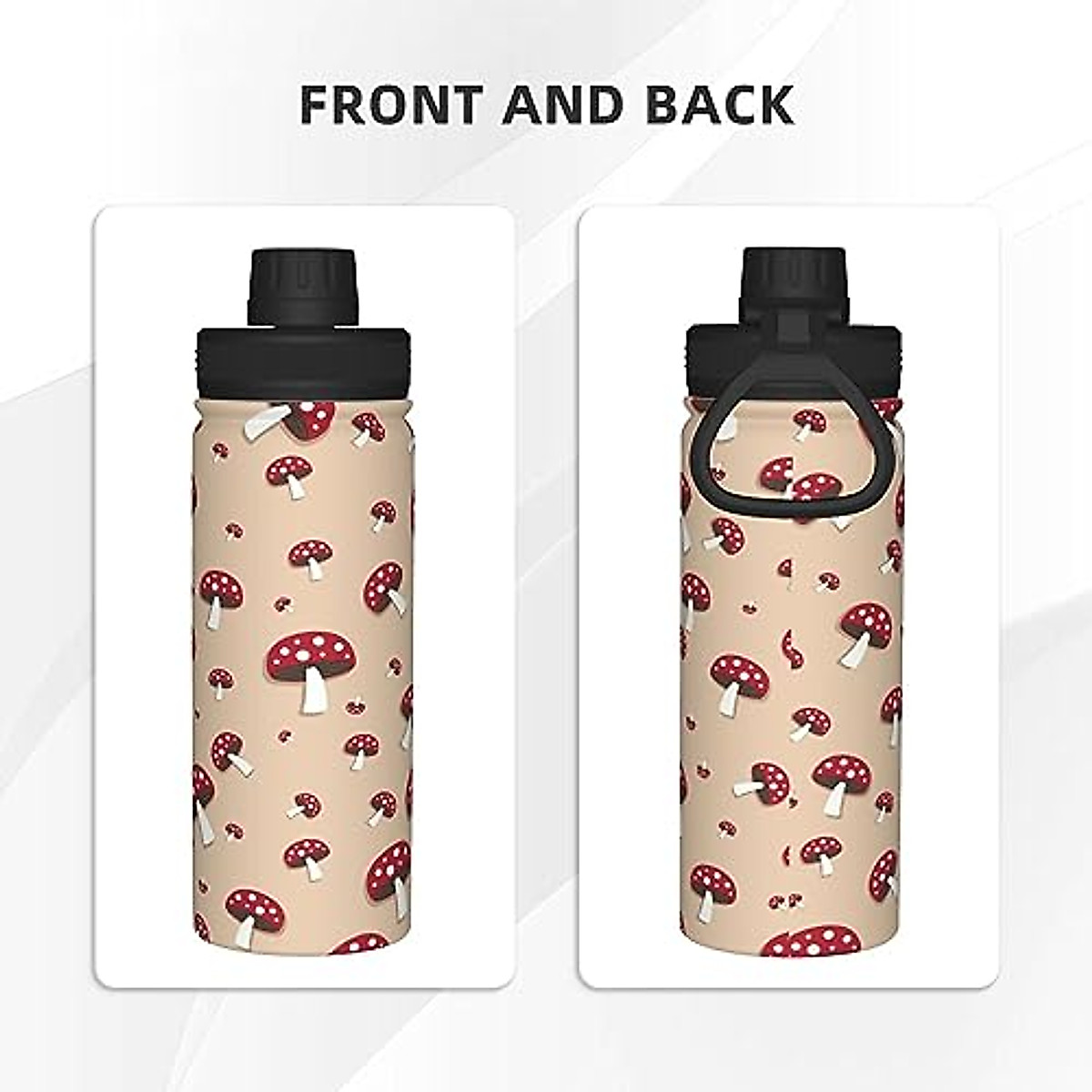 SARNFANS Animal Insulated Water Bottles,Ladybug Bee Garden,18oz Water Bottle,Stainless Steel Metal Water Bottle, Reusable Thermos Bottle, Cold & Hot Water Bottle for Sports,Gym Multicolor