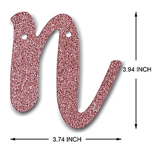 Vino Before Vows Banner Pre-Strung Garland for Bachelorette Bridal Shower Engagement Party Wine Winery Party Decorations (Rose Gold Glitter)