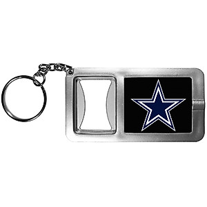 NFL Siskiyou Sports Fan Shop Dallas Cowboys Flashlight Key Chain with Bottle Opener One Size Black