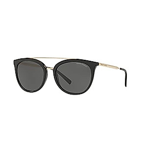 A|X ARMANI EXCHANGE Women's Ax4068s Round Sunglasses, Black/Grey, 55 mm