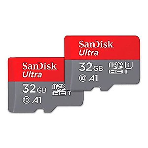SanDisk 32GB (Pack of 2) Ultra microSDHC UHS-I Memory Card (2x32GB) with Adapter - SDSQUA4-032G-GN6MT