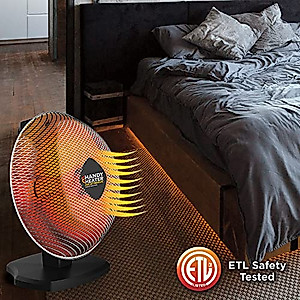 Ontel Handy Heater Heatwave Parabolic Space Heater with Ceramic Heating Technology
