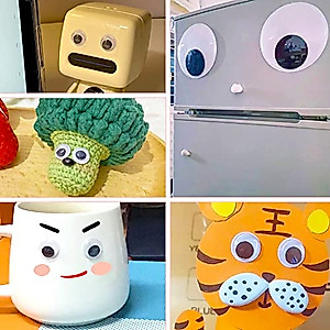 Iooleem 300pcs 20mm Googly Wiggle Eyes Self Adhesive, Wiggle Eyes, Googly Eyes, Googly Eyes for Crafts.