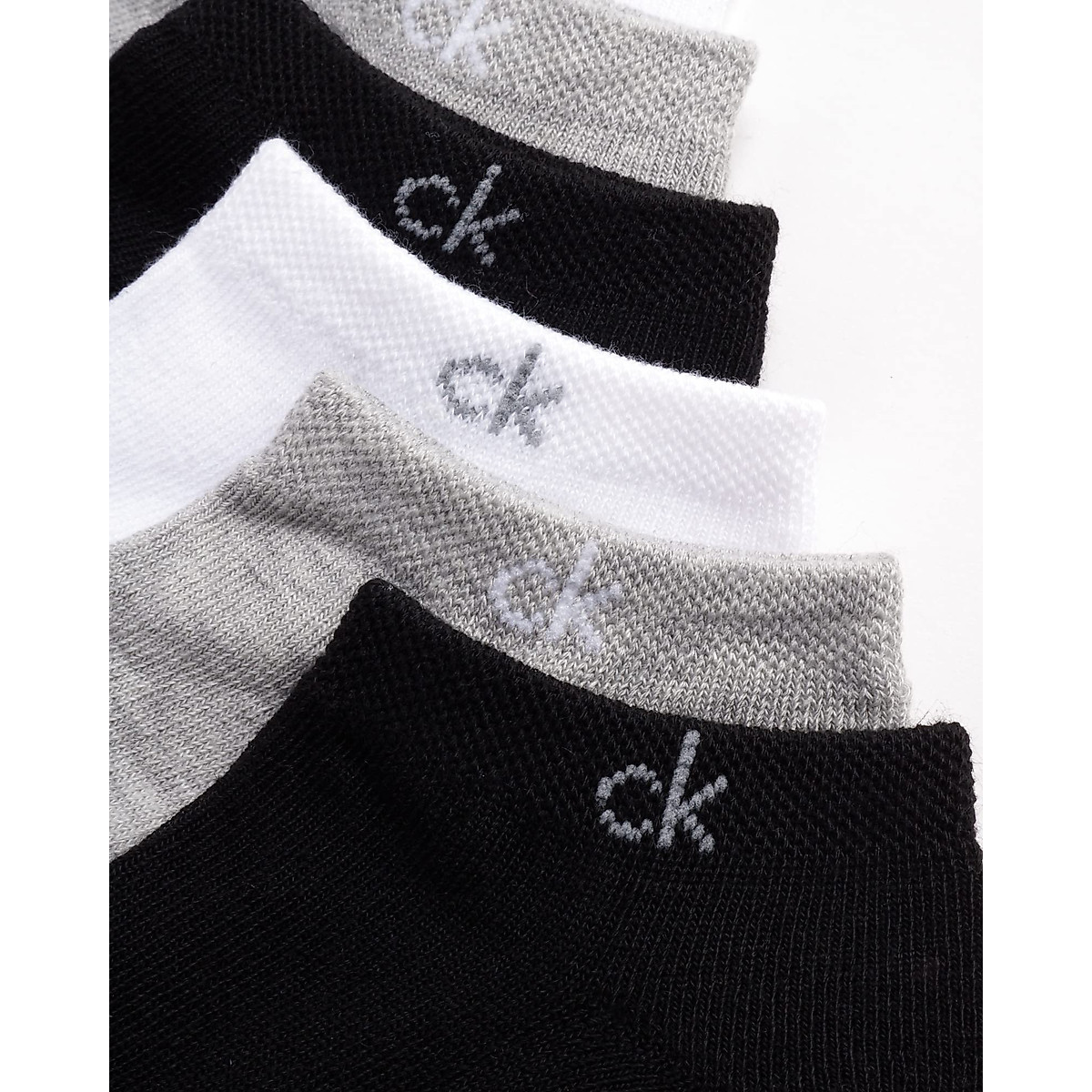 Calvin Klein Women's Athletic Socks - Lightweight Performance No Show Socks (12 Pack), Size Shoe Size 4-10, BlackWhiteGrey